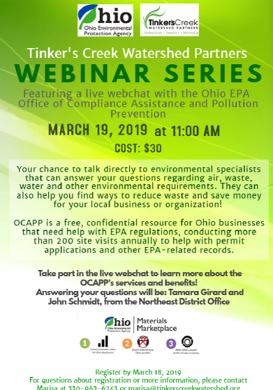 OEPA Flyer - Tinkers Creek Watershed Partners