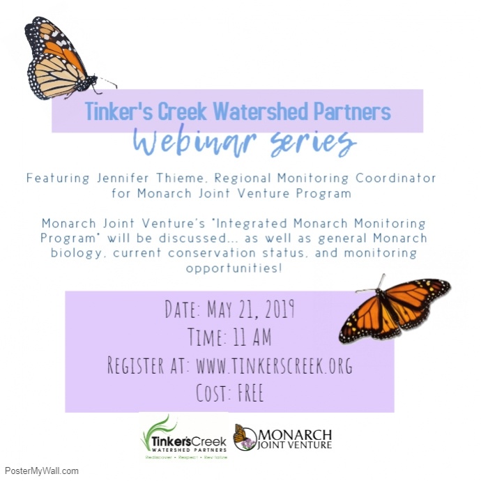 Monarch flyer - Tinkers Creek Watershed Partners