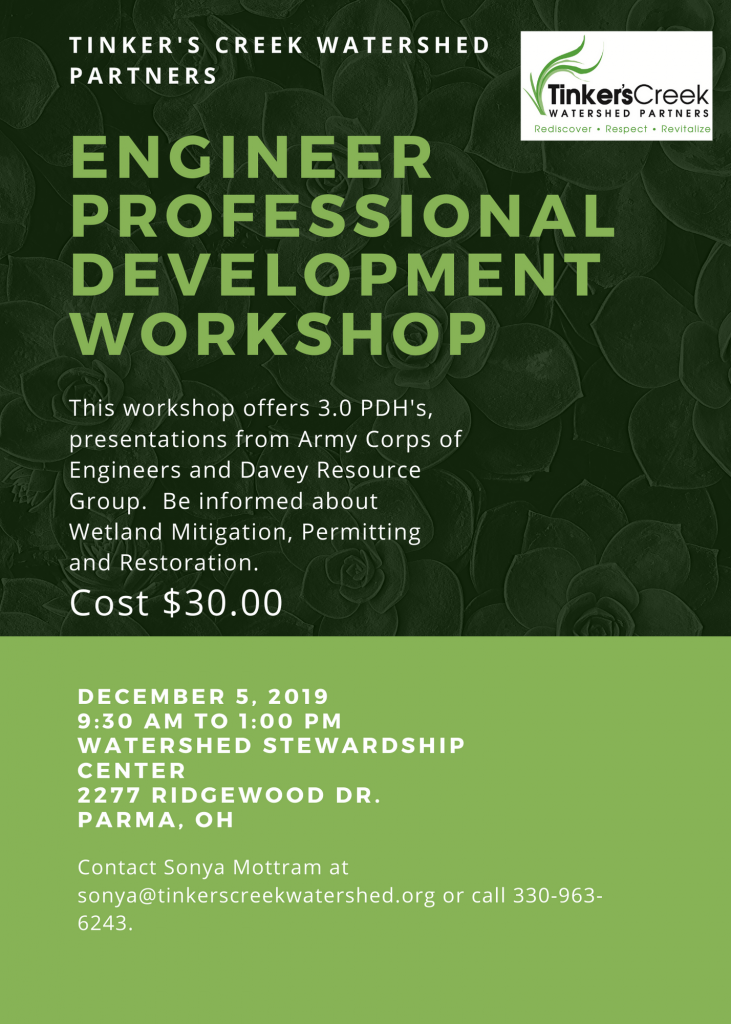 Professional Development Workshop - SOLD OUT - Tinkers Creek Watershed ...