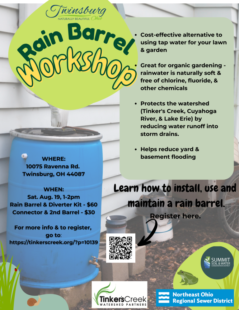 Twinsburg Rain Barrel Workshop - Tinkers Creek Watershed Partners